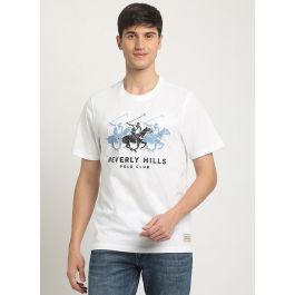 Beverly Hills Polo Club | Logo Embossed Crew Neck T-Shirt | 6TH STREET.COM